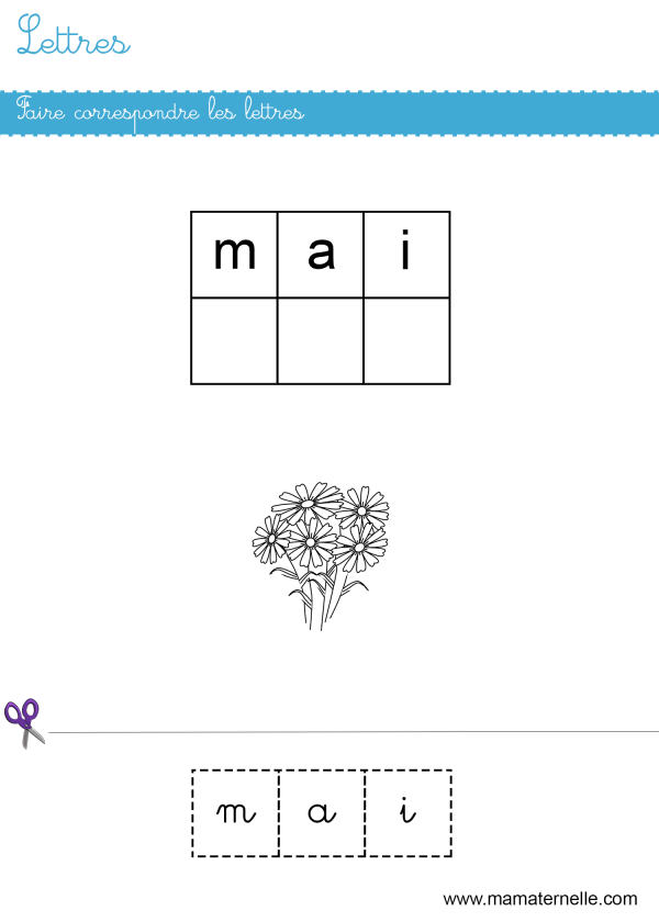 Lettres : faire correspondre les lettres - Ma Maternelle