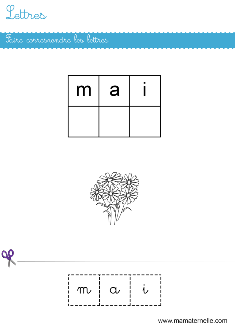 Lettres : faire correspondre les lettres - Ma Maternelle