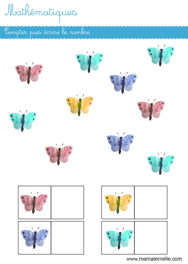 Mathématiques : compter puis écrire - Ma Maternelle
