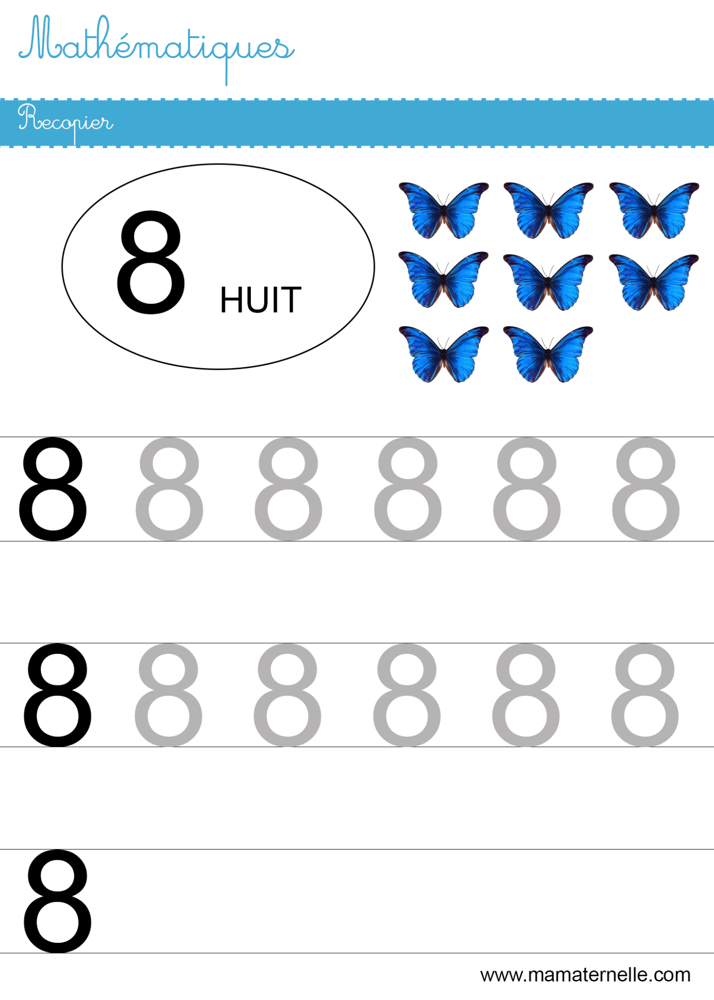 Mathématiques : recopier - Ma Maternelle