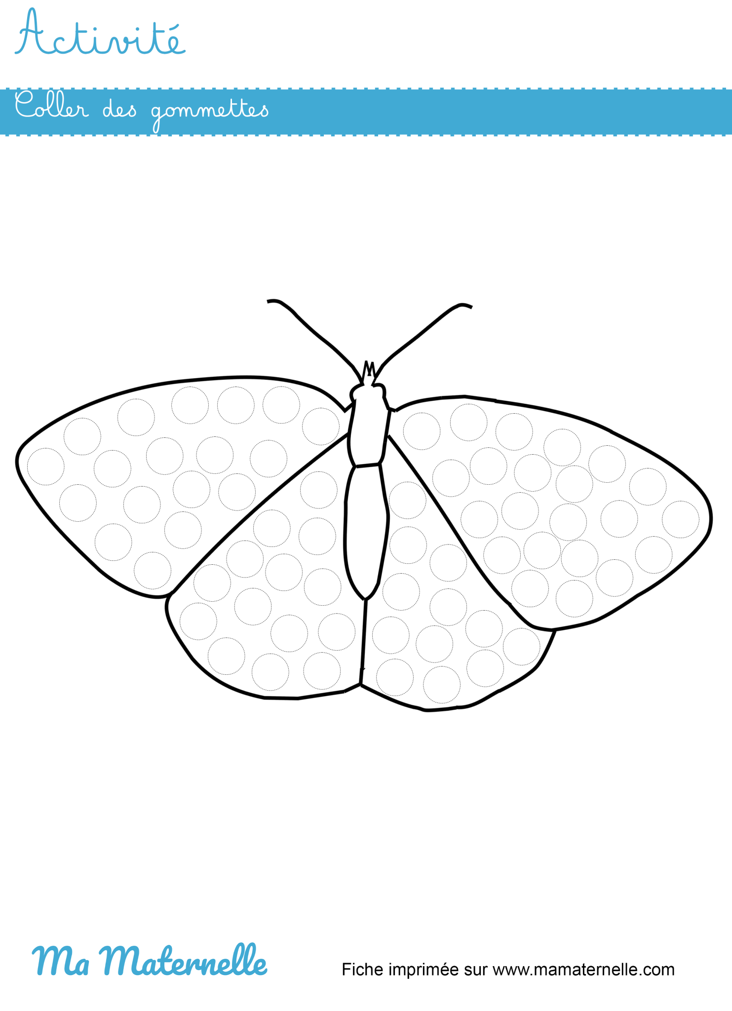 Activité : coller des gommettes - Ma Maternelle