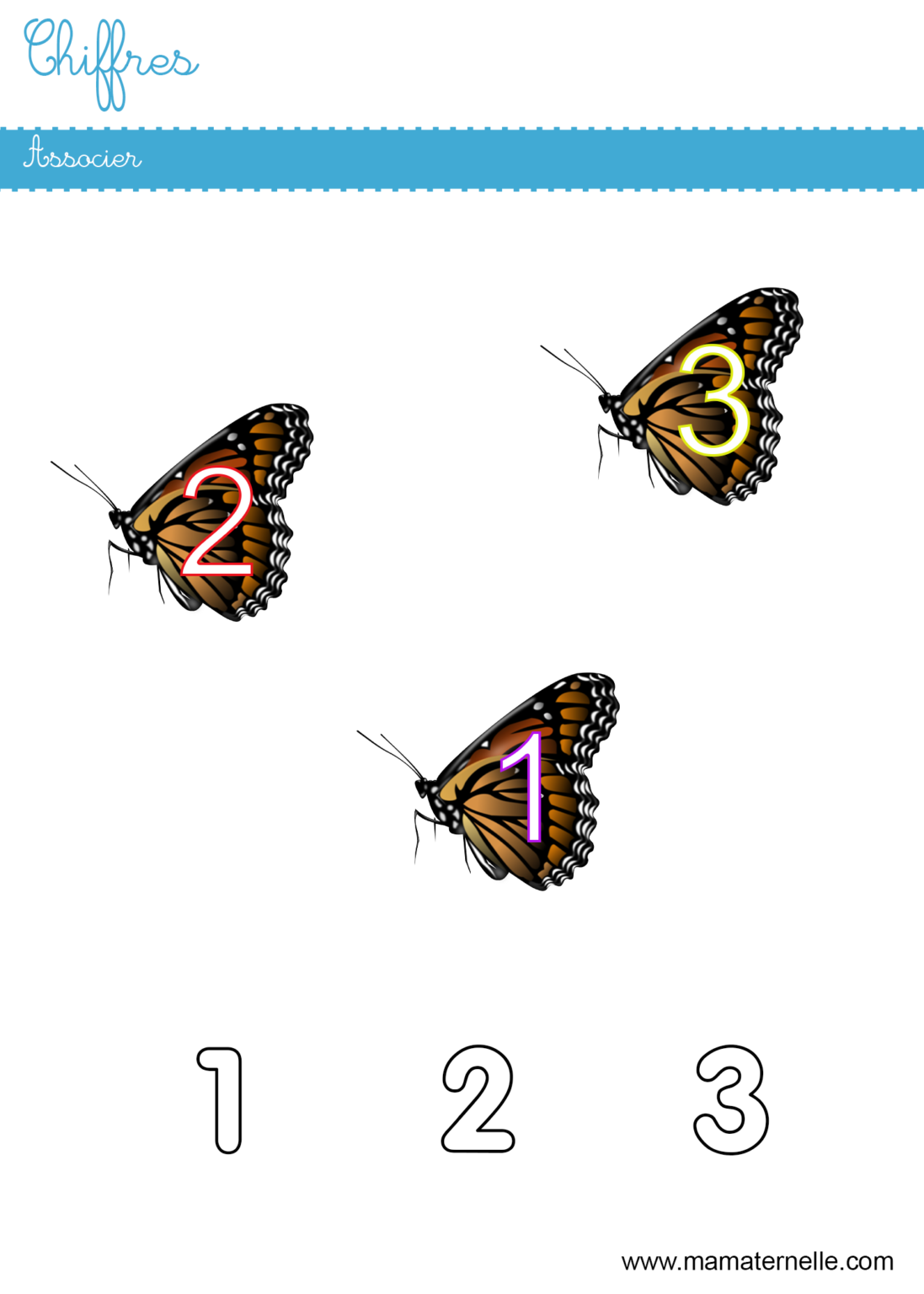 Chiffres : associer - Ma Maternelle
