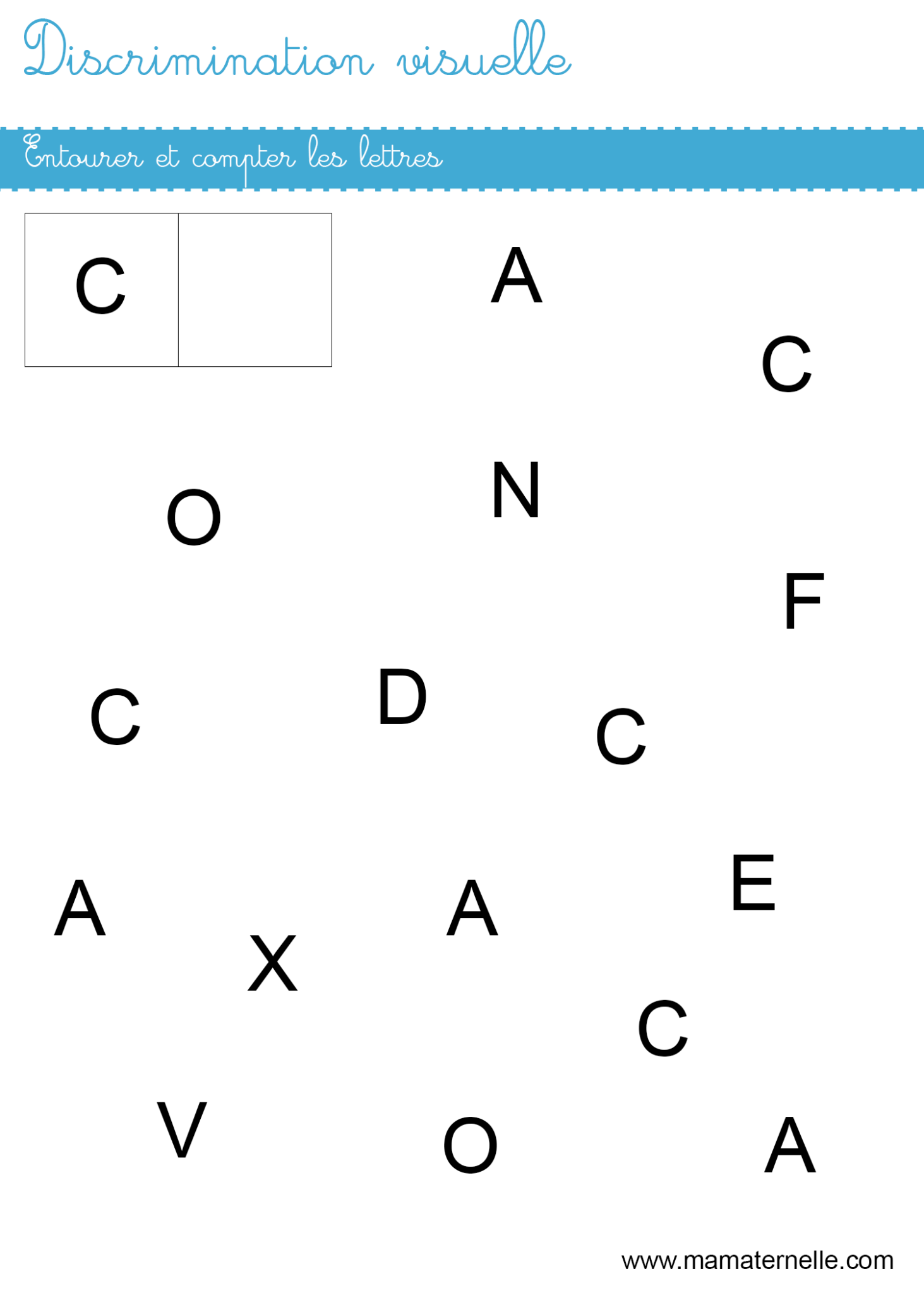 Discrimination visuelle : entourer et compter - Ma Maternelle