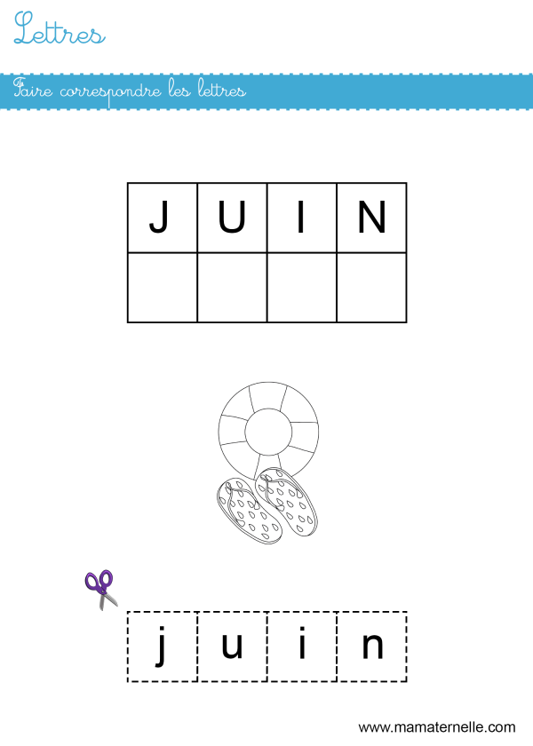 Lettres : faire correspondre les lettres - Ma Maternelle