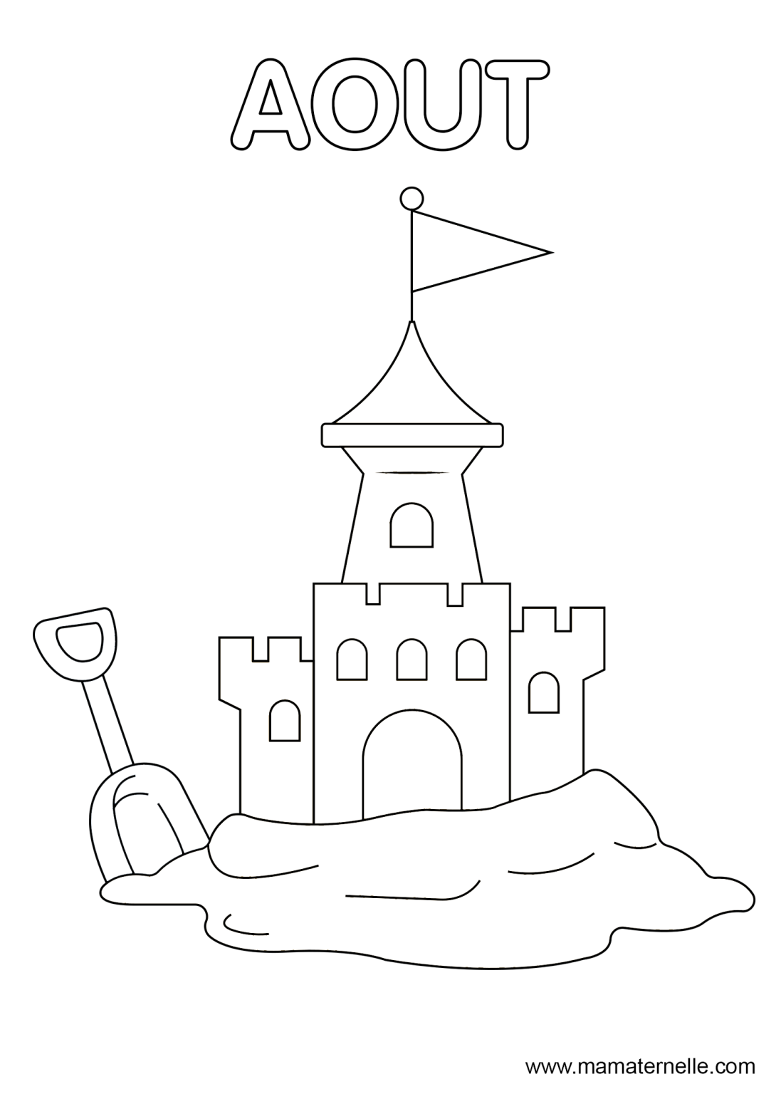 Coloriage du mois d'août - Ma Maternelle