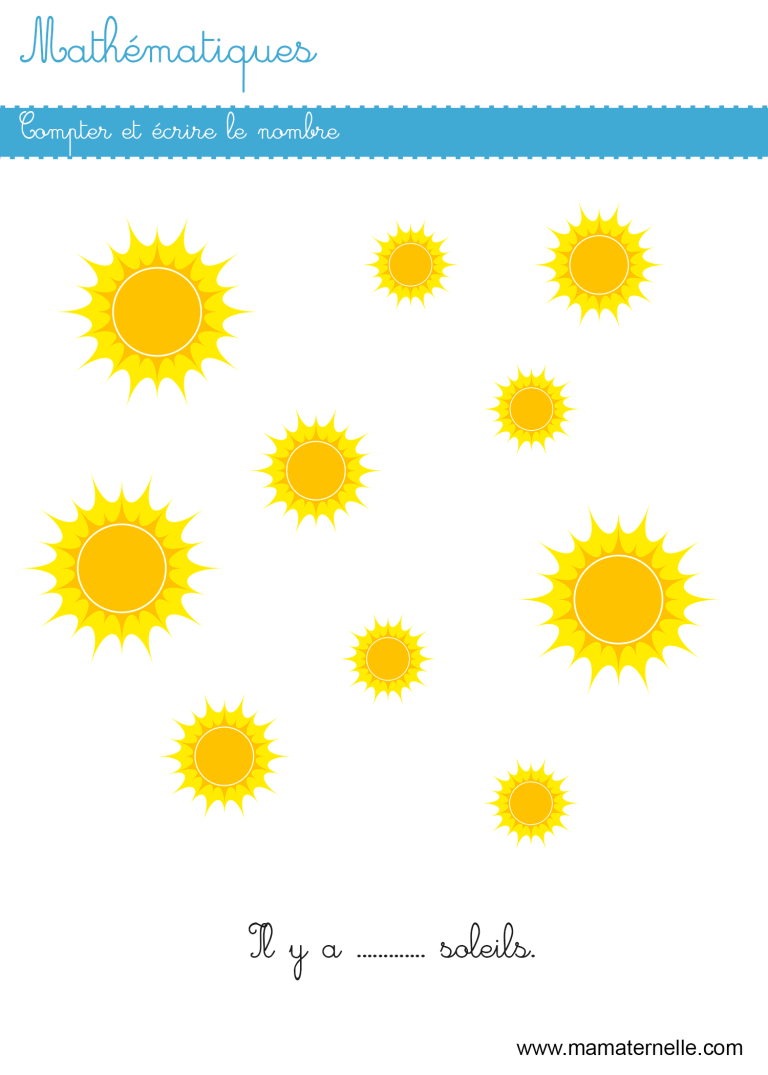 Mathématiques : compter et écrire - Ma Maternelle