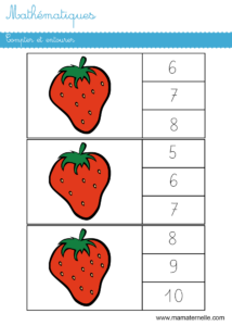 Mathématiques : compter et entourer - Ma Maternelle