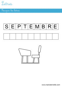Lettres : recopier - Ma Maternelle