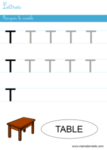 Lettres : recopier le modèle - Ma Maternelle