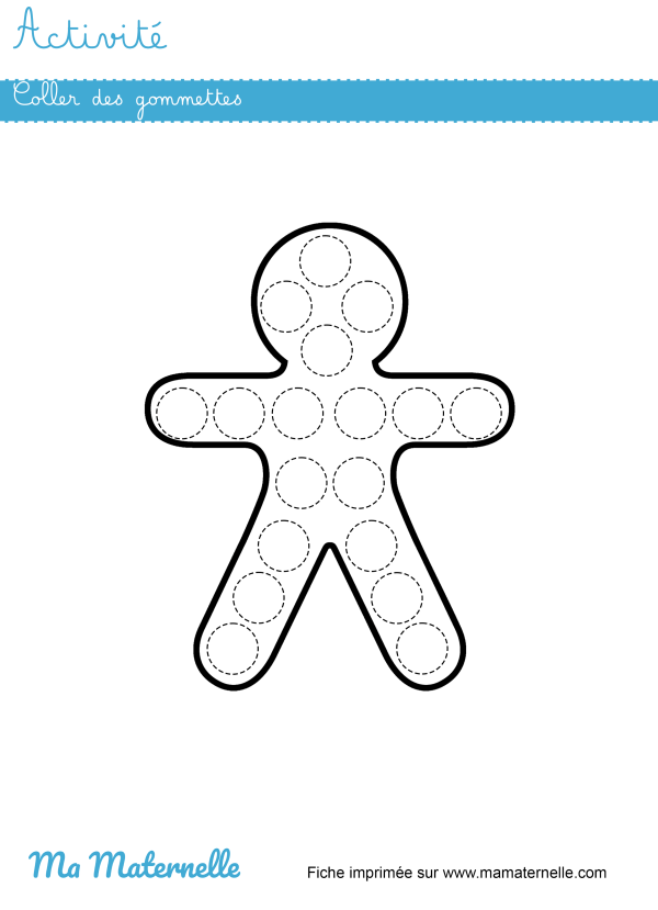 Activité : coller des gommettes - Ma Maternelle