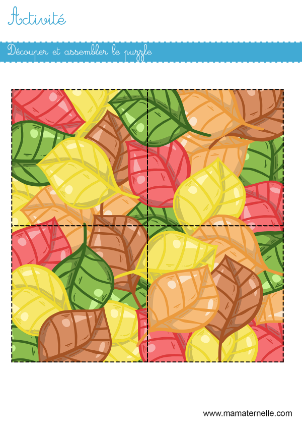 Activité : découper et assembler le puzzle - Ma Maternelle