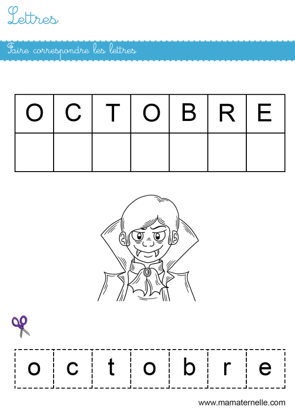 Lettres : faire correspondre - Ma Maternelle