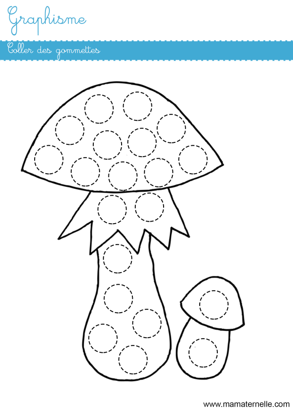 Graphisme : coller des gommettes - Ma Maternelle