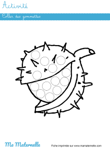 Activité : coller des gommettes - Ma Maternelle