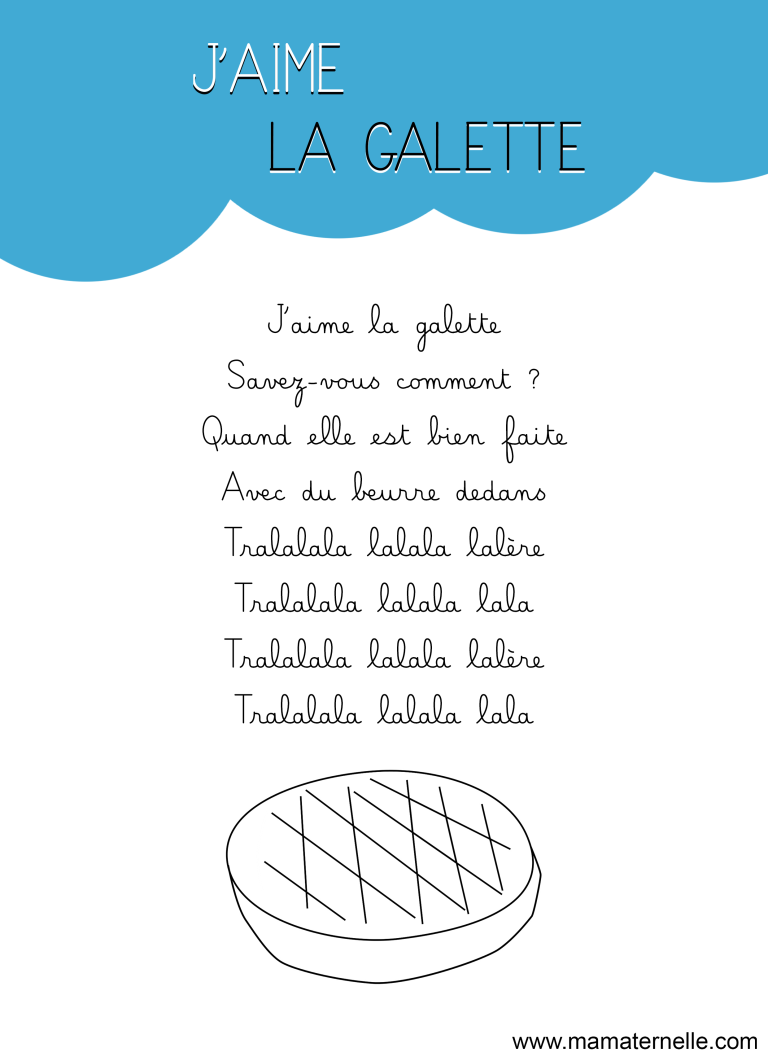 Chanson : j'aime la galette - Ma Maternelle