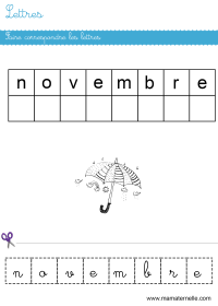 Lettres : faire correspondre les lettres - Ma Maternelle