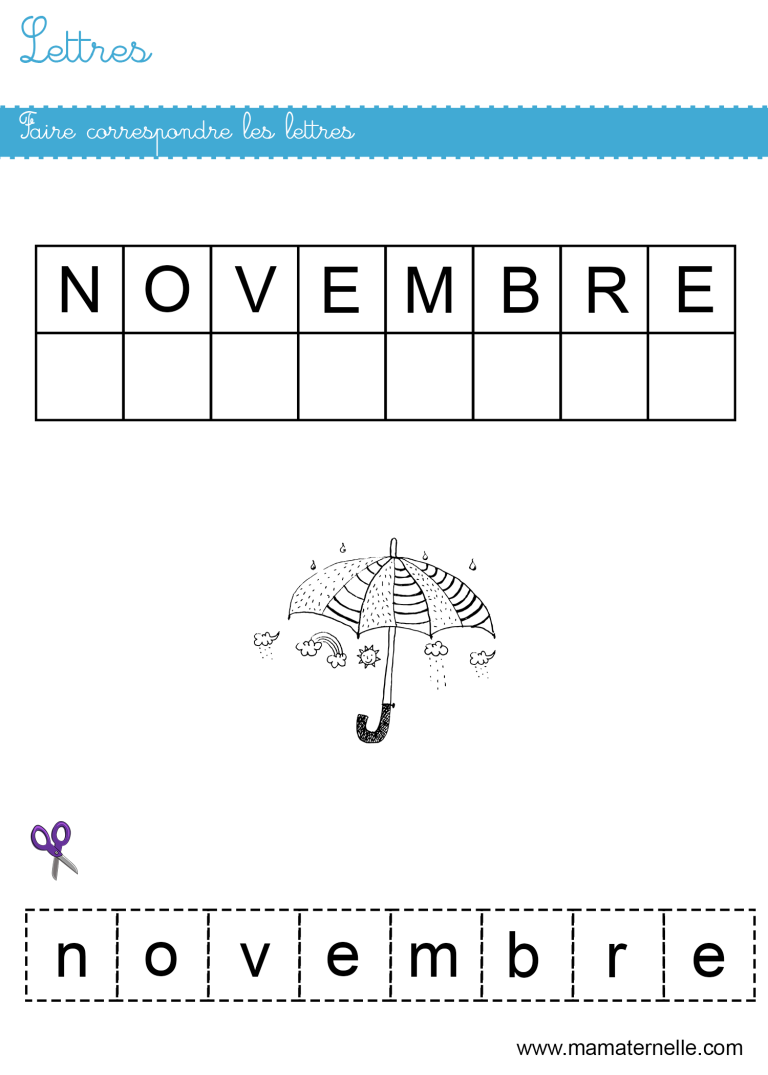 Lettres : faire correspondre les lettres - Ma Maternelle