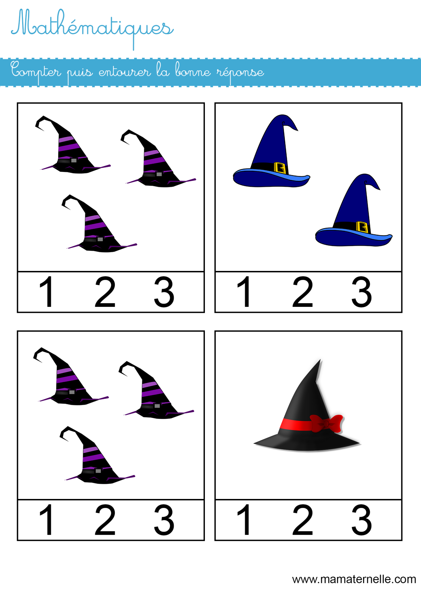 Mathématiques : compter puis entourer - Ma Maternelle