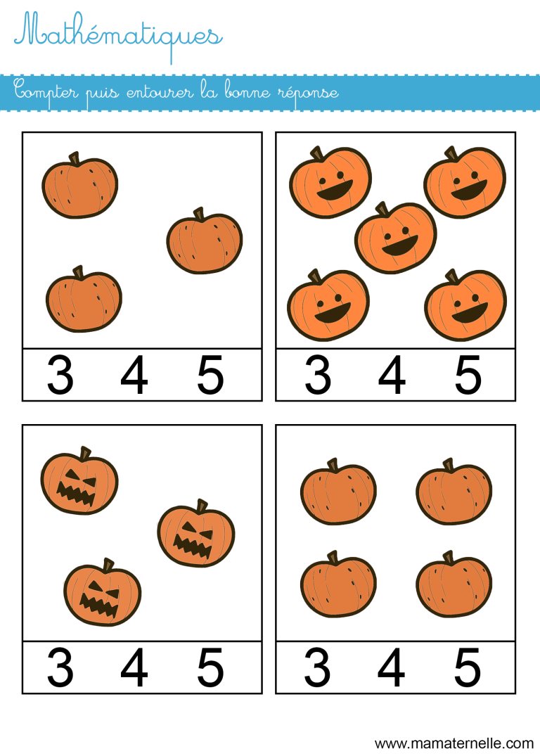 Mathématiques : compter puis entourer - Ma Maternelle