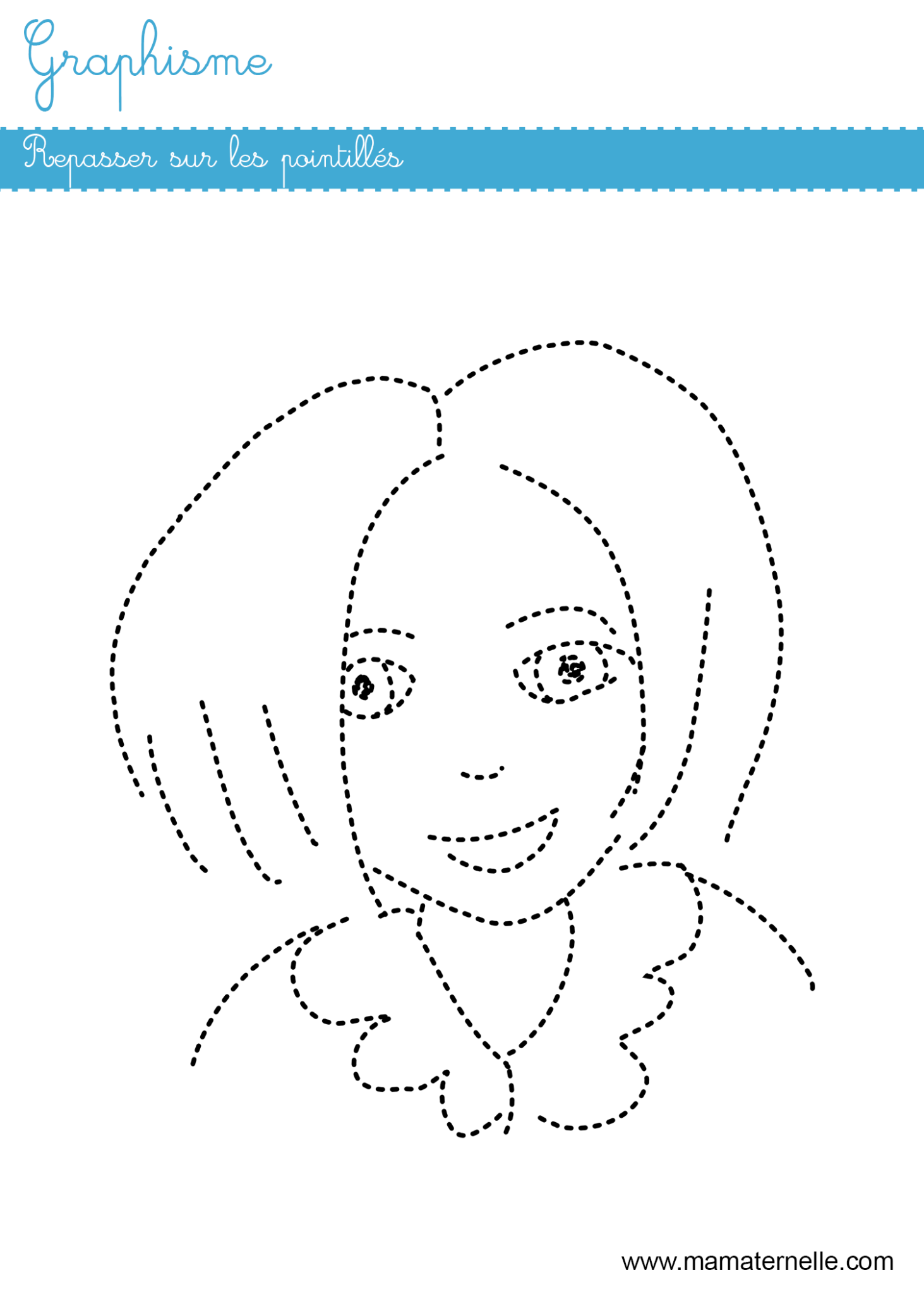 Graphisme : repasser sur les pointillés - Ma Maternelle