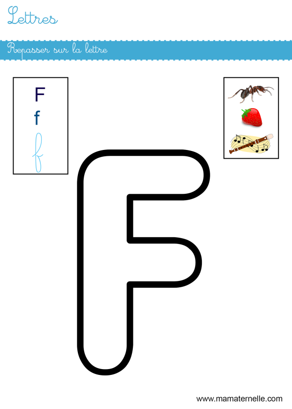 Lettres : repasser sur la lettre - Ma Maternelle
