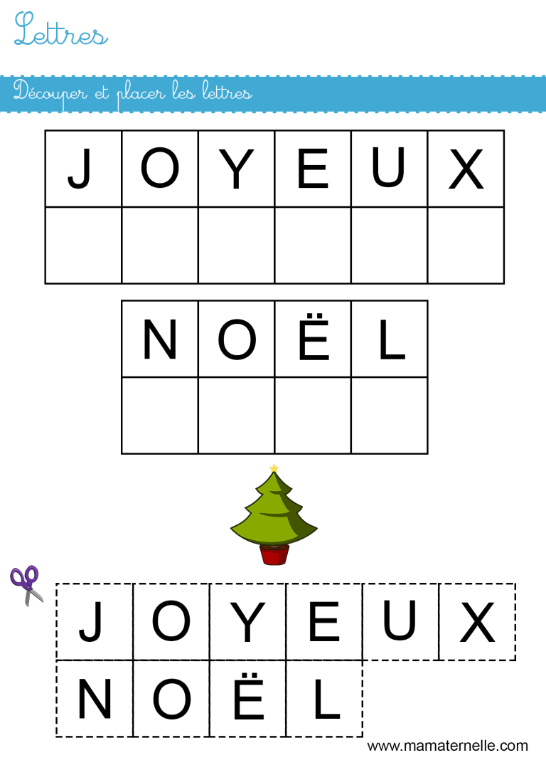 Lettres : découper et placer les lettres - Ma Maternelle