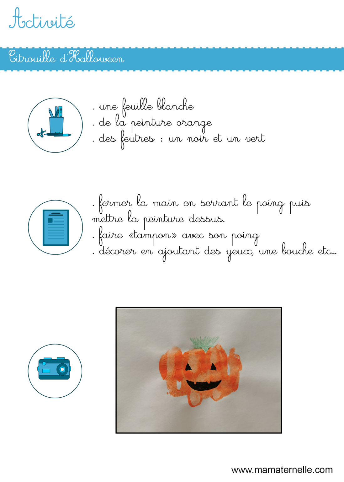 Activité : citrouille d'Halloween - Ma Maternelle