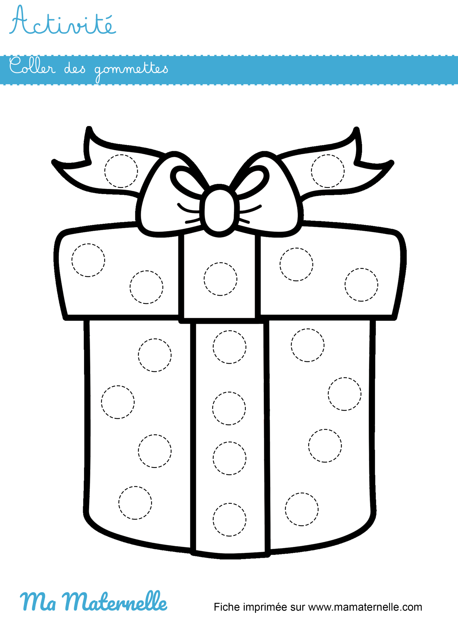 Activité : coller des gommettes - Ma Maternelle