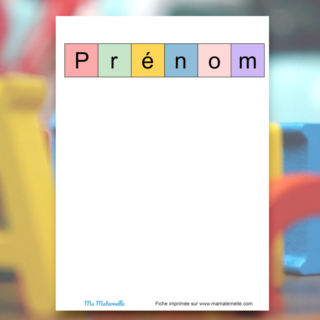 Mon prénom - Ma Maternelle