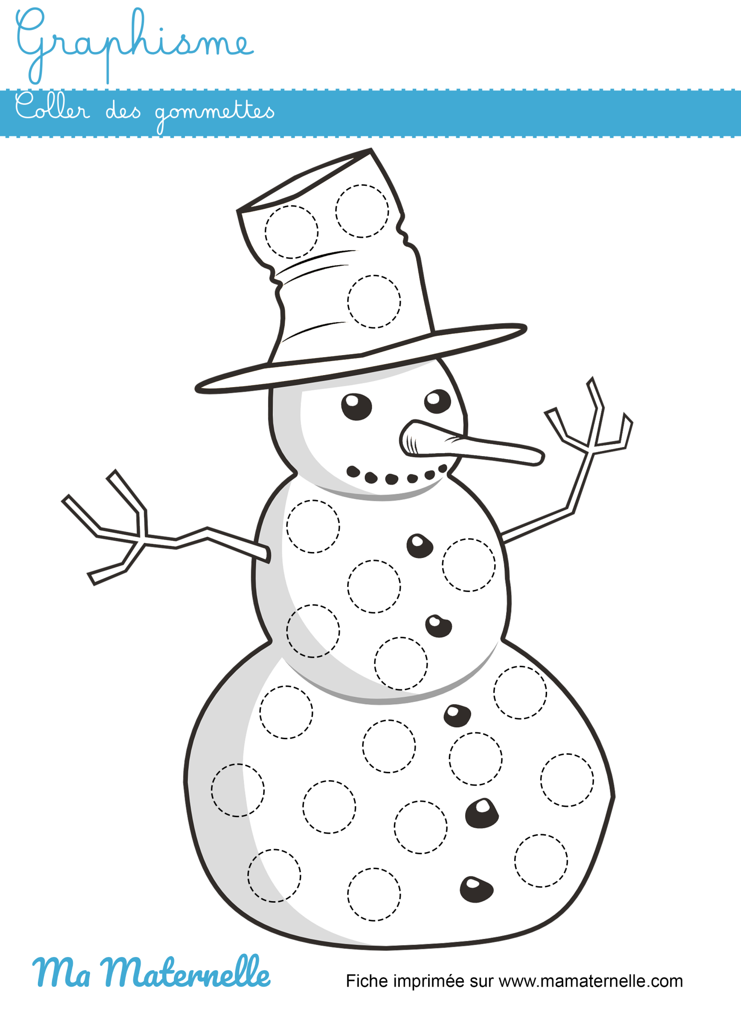 Graphisme : coller des gommettes - Ma Maternelle