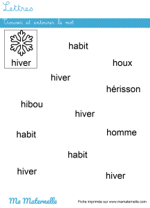 Lettres : entourer le mot - Ma Maternelle