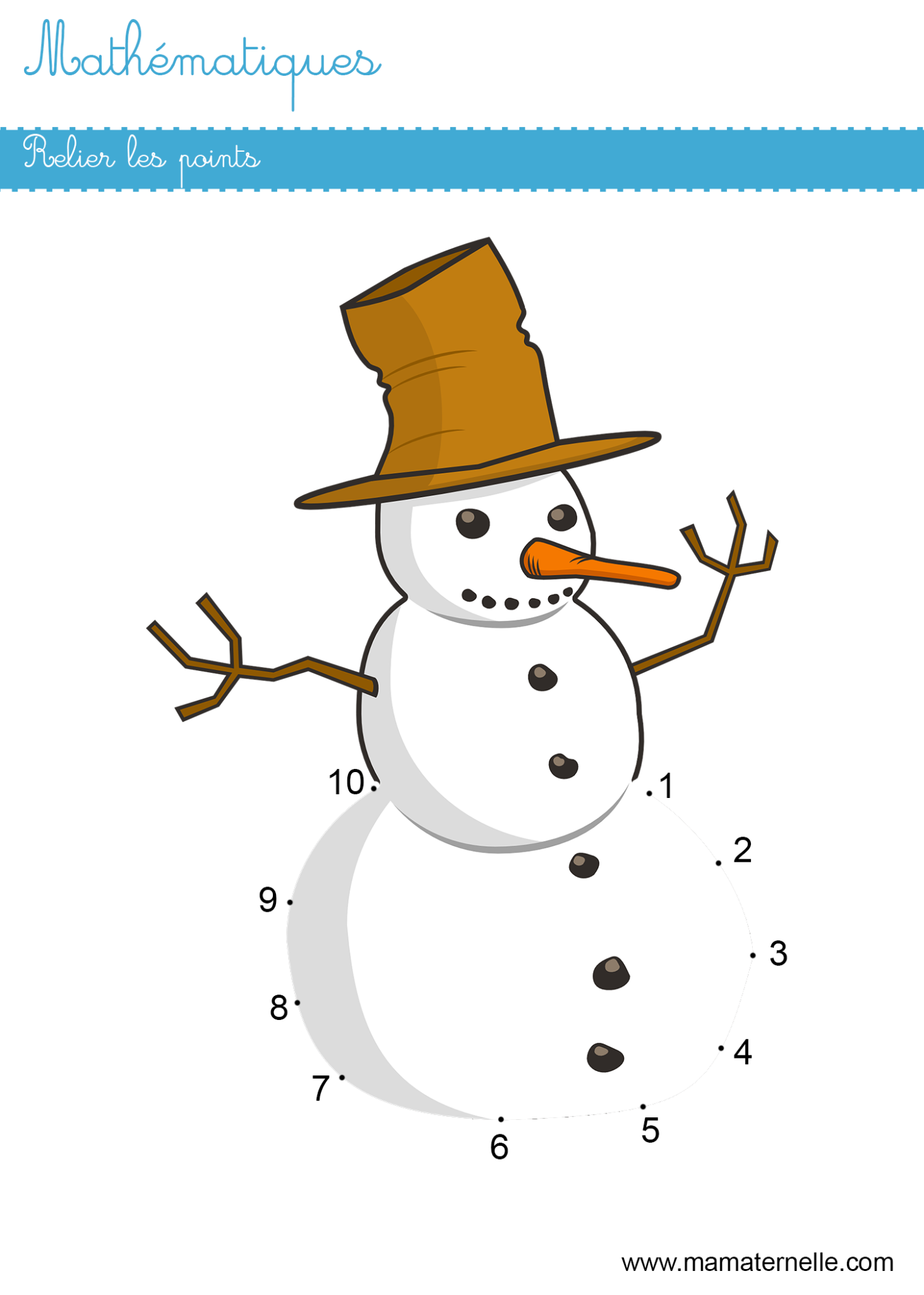 Mathématiques : relier les points - Ma Maternelle