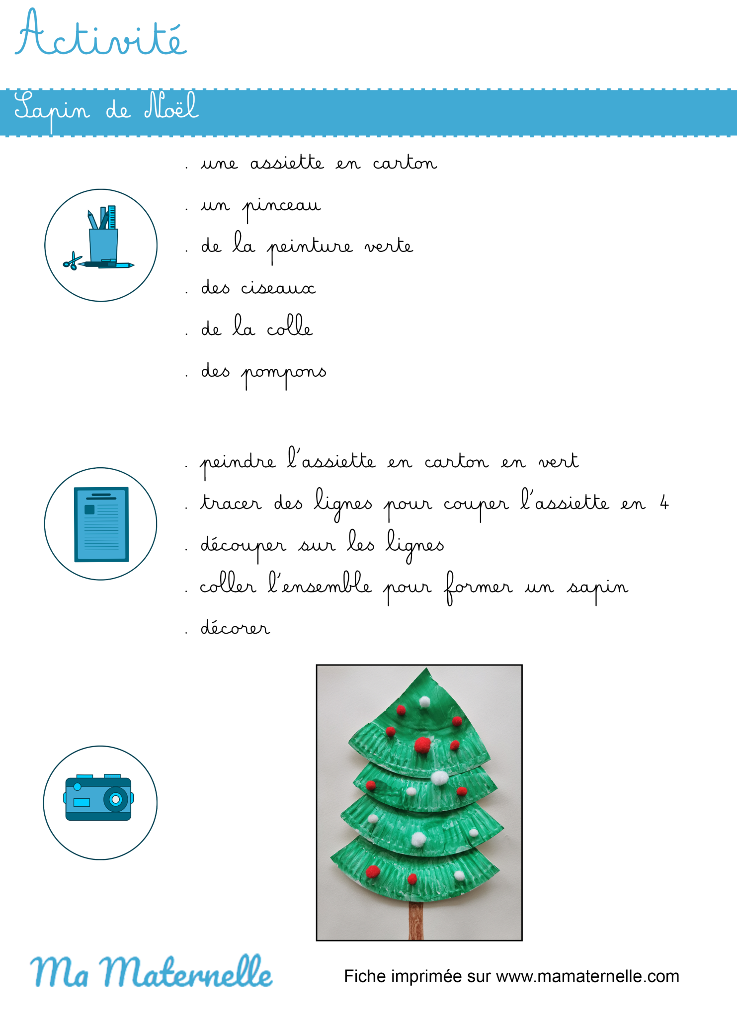 Activité : sapin de Noël - Ma Maternelle