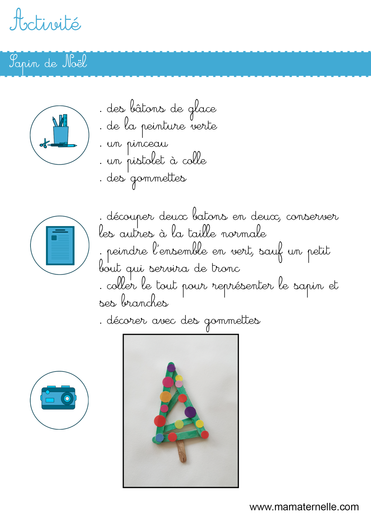 Activité : sapin de noël - Ma Maternelle