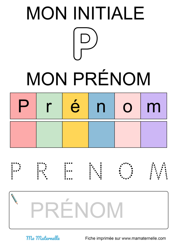 Mon prénom - Ma Maternelle