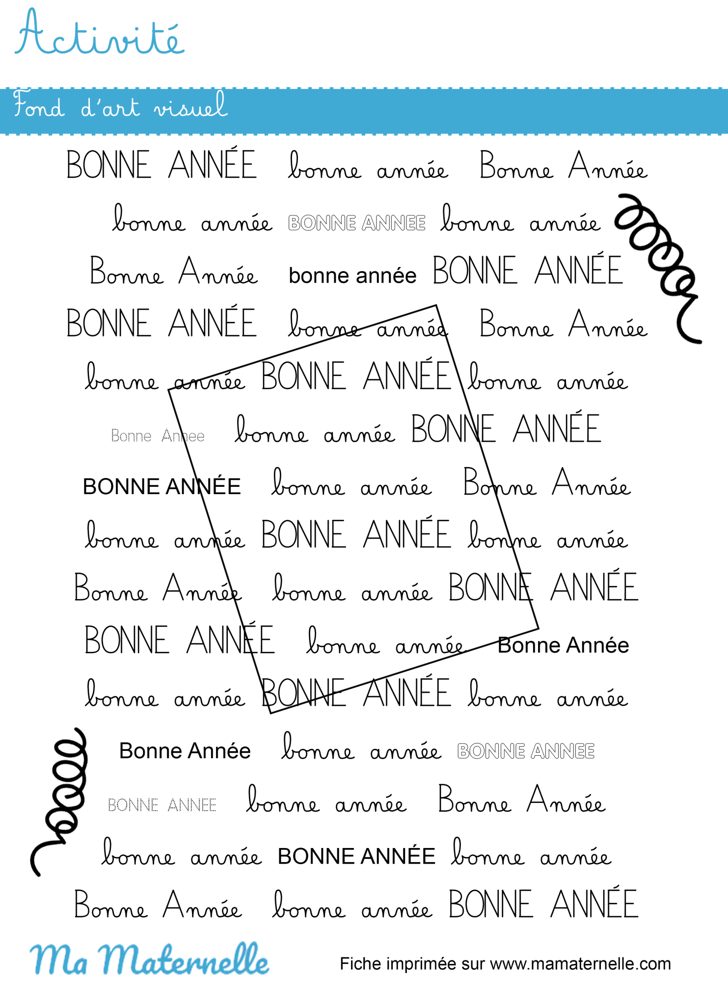 Activité : Fond d'art visuel - Ma Maternelle