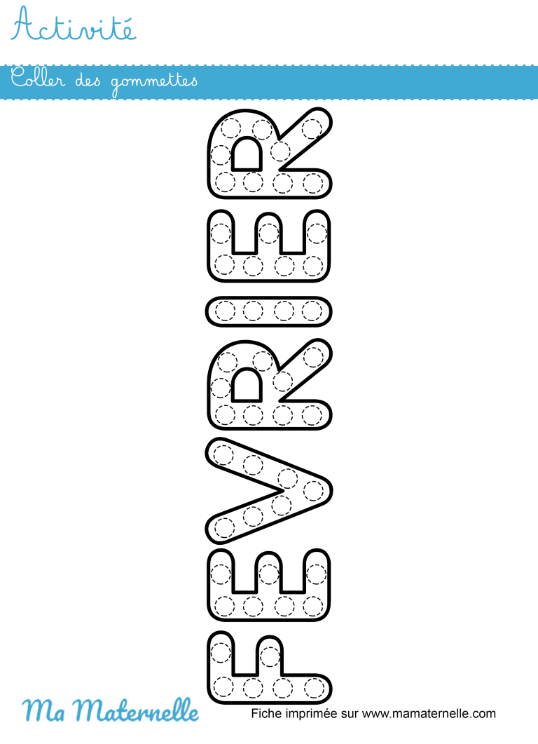 Activité : coller des gommettes - Ma Maternelle