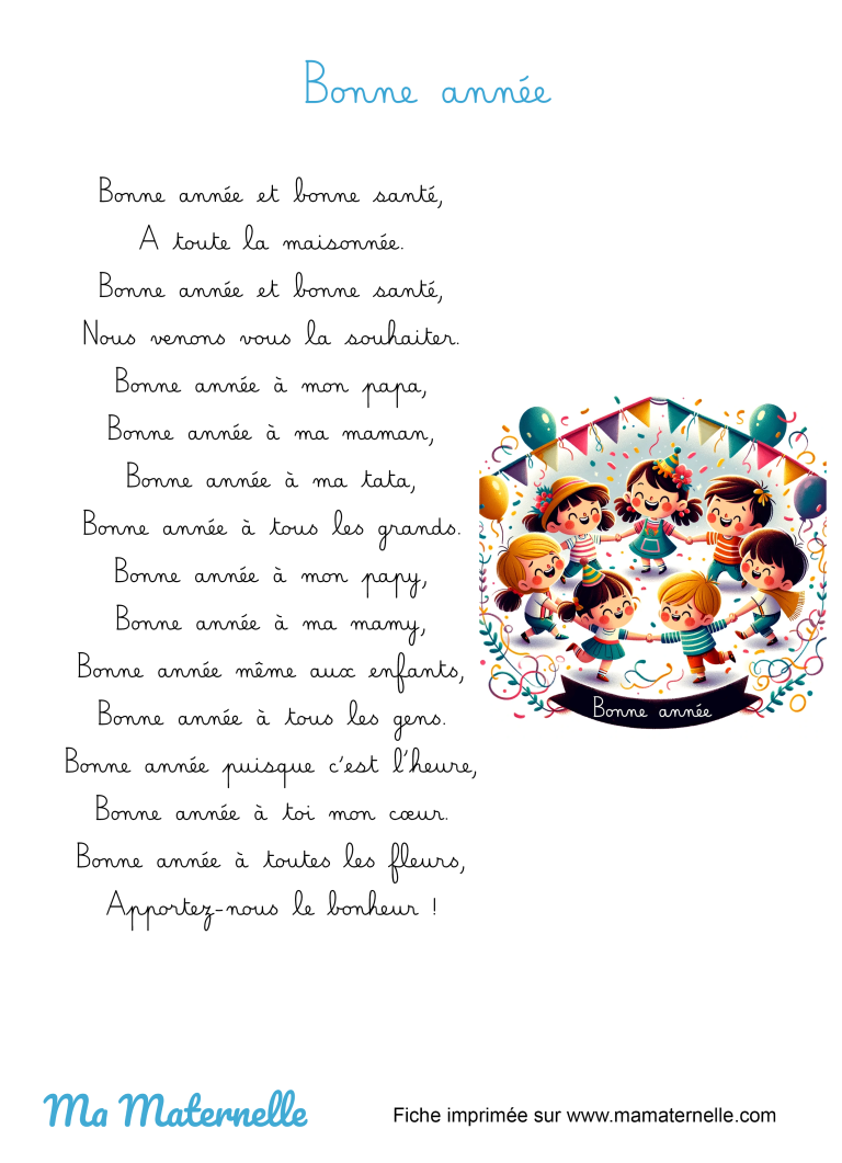 Chanson : Bonne année - Ma Maternelle