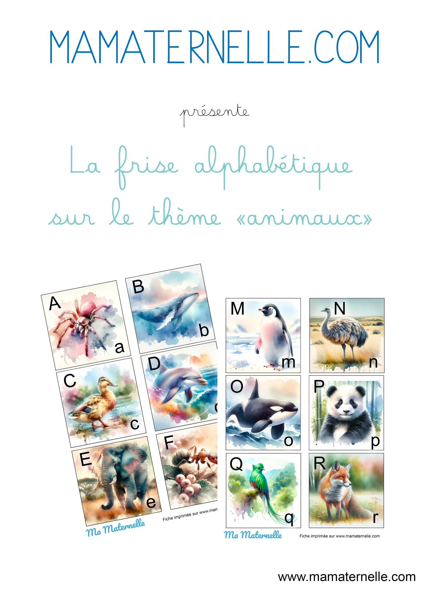 Frise alphabétique - Ma Maternelle