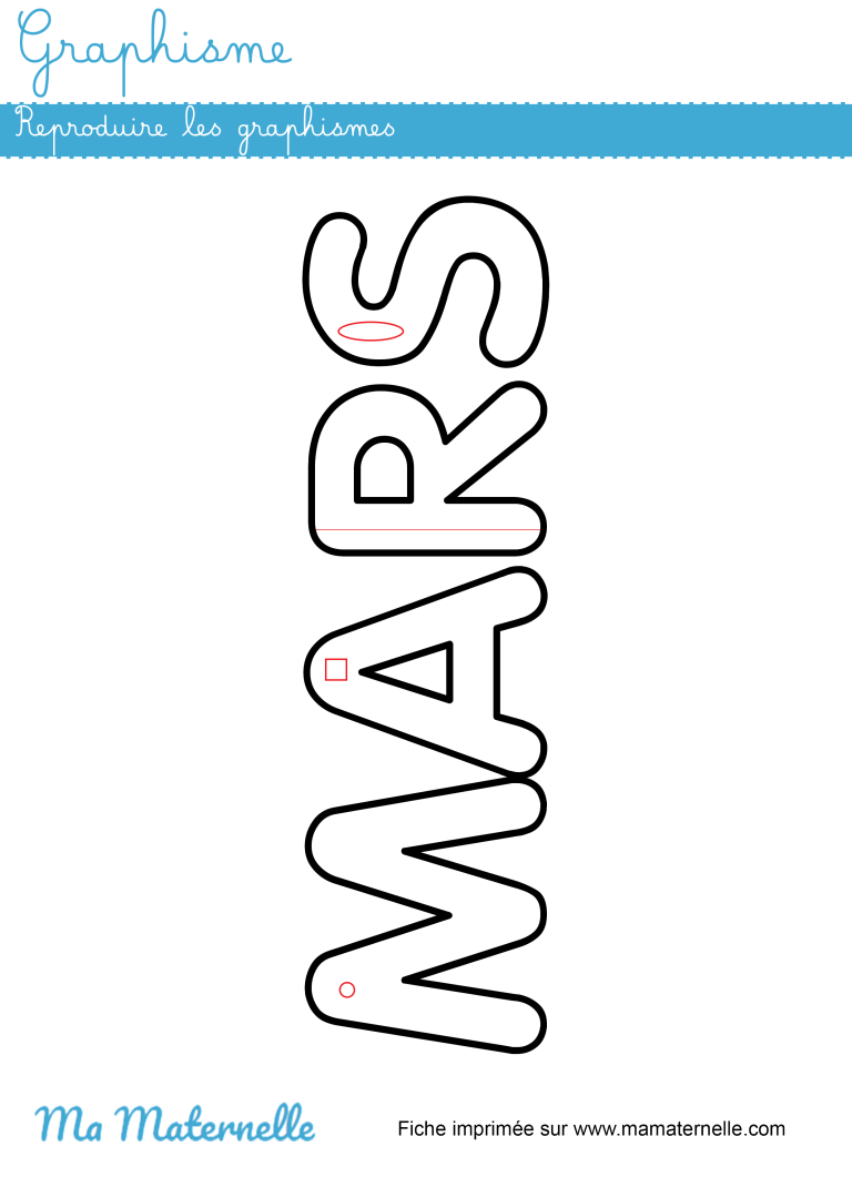 Graphisme : reproduire les graphismes - Ma Maternelle