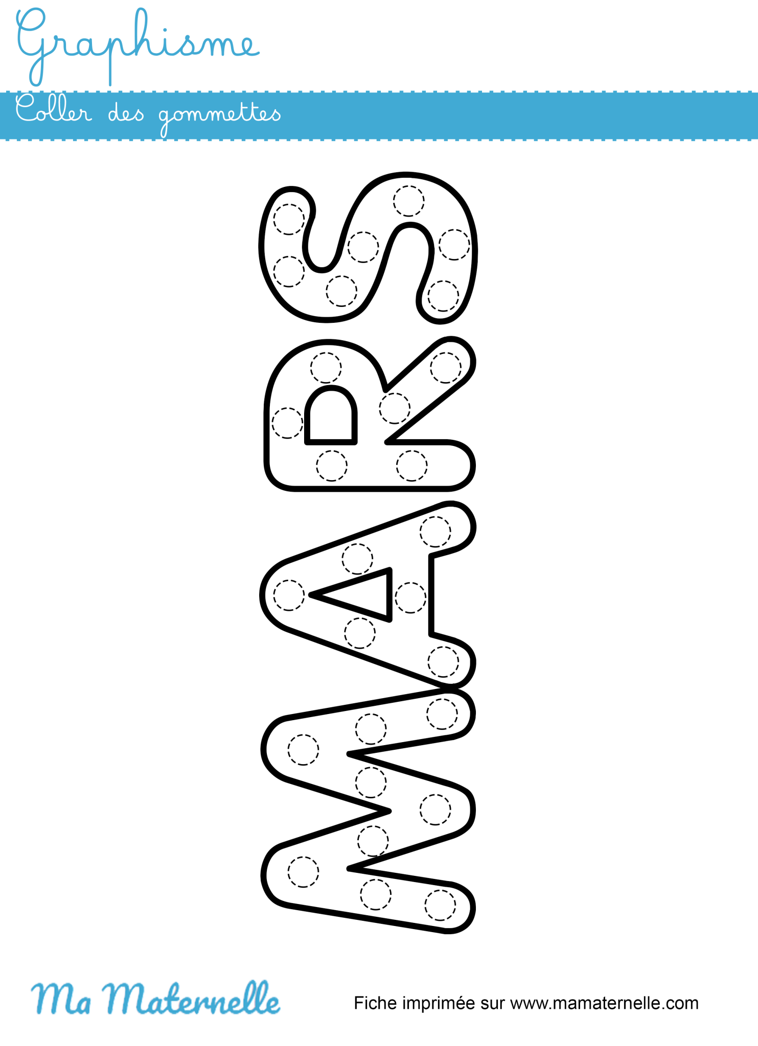 Graphisme : coller des gommettes - Ma Maternelle