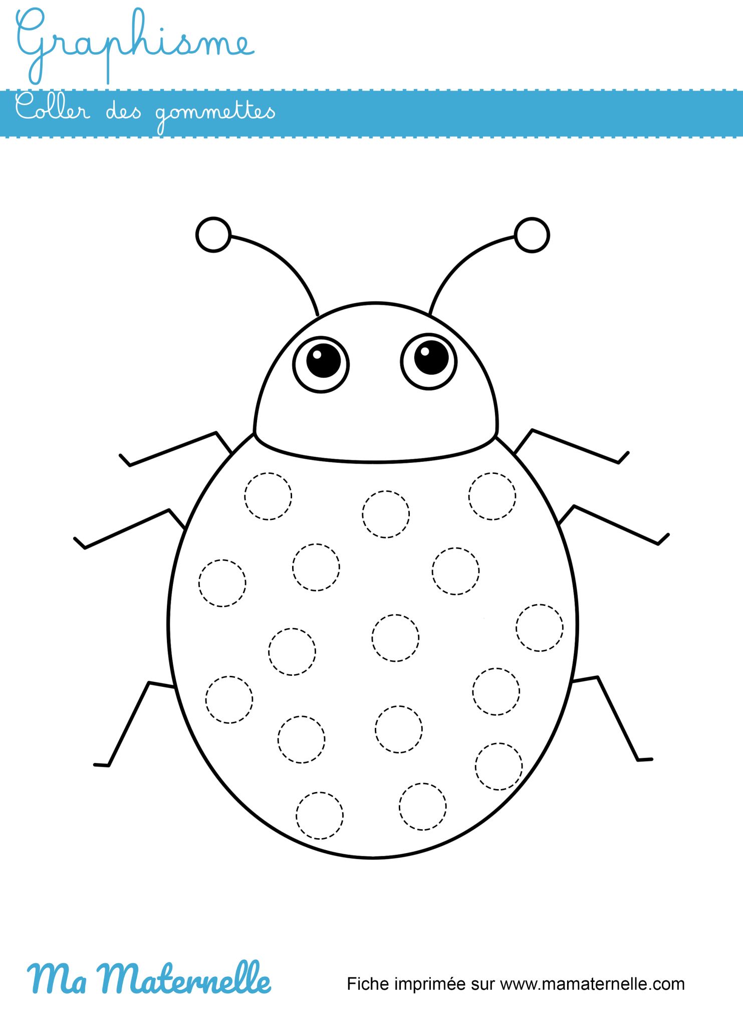 Graphisme : coller des gommettes - Ma Maternelle