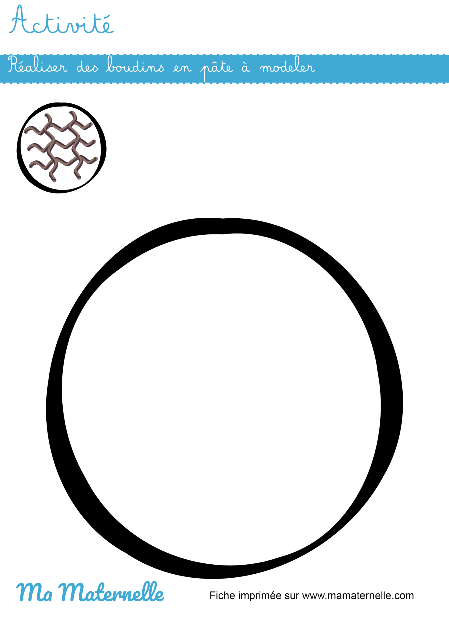 Activité : réaliser des boudins en pâte à modeler - Ma Maternelle