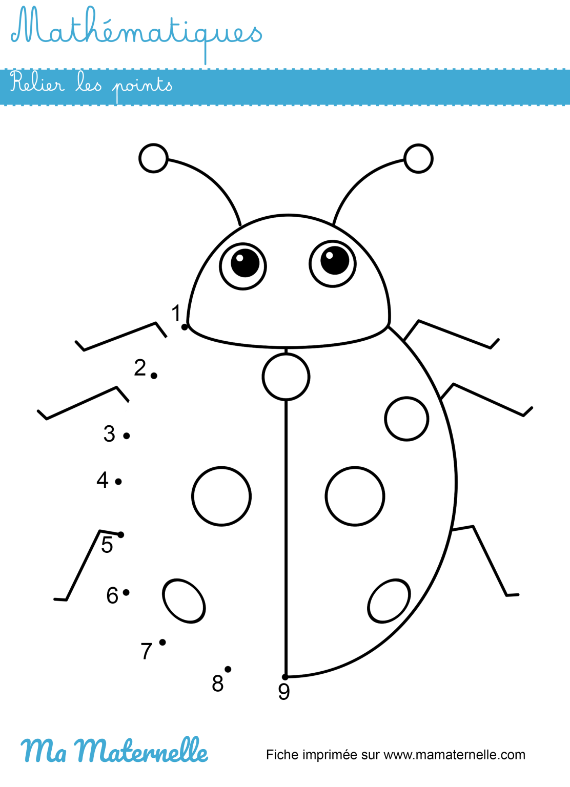 Mathématiques : relier les points - Ma Maternelle