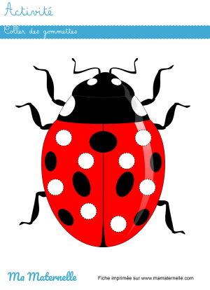 Activité : coller des gommettes - Ma Maternelle