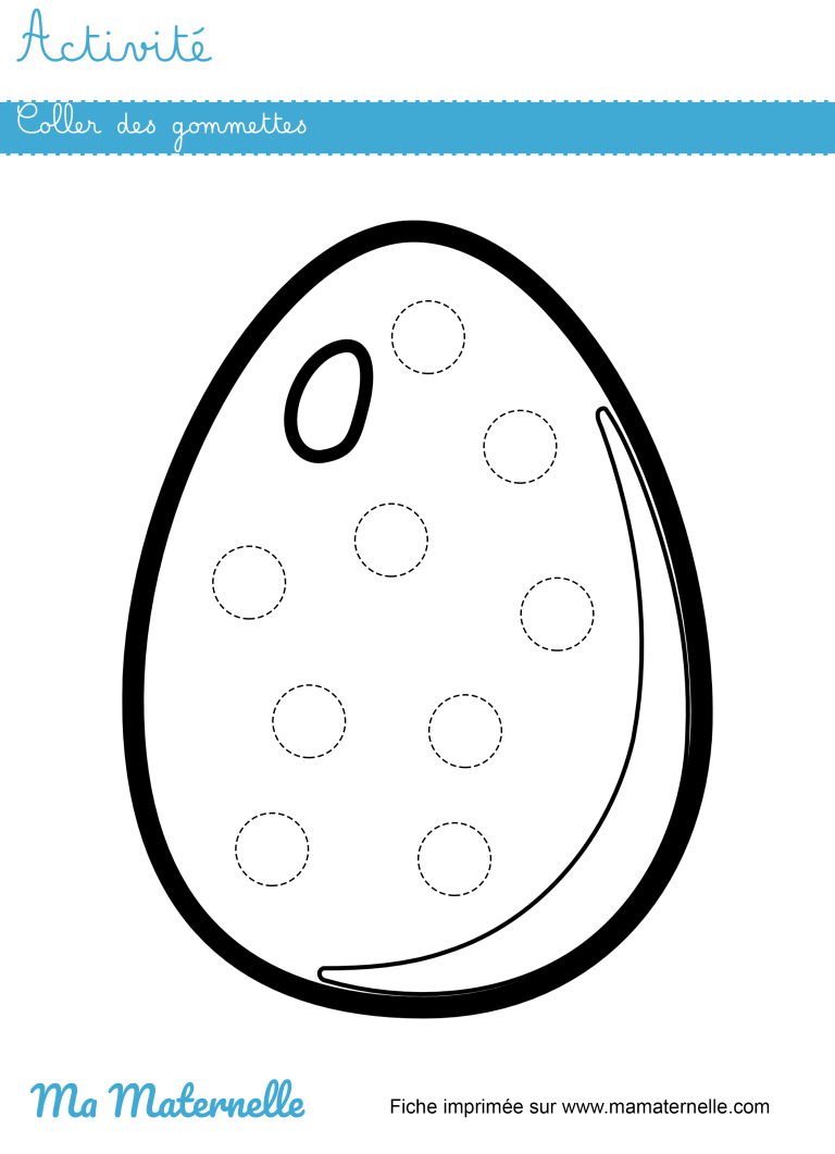 Activité : coller des gommettes - Ma Maternelle