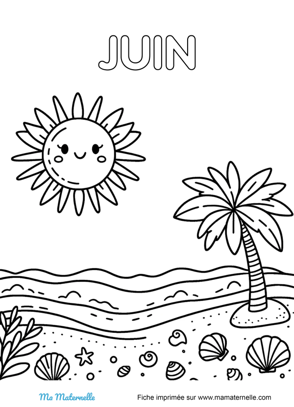 Coloriage du mois de juin - Ma Maternelle
