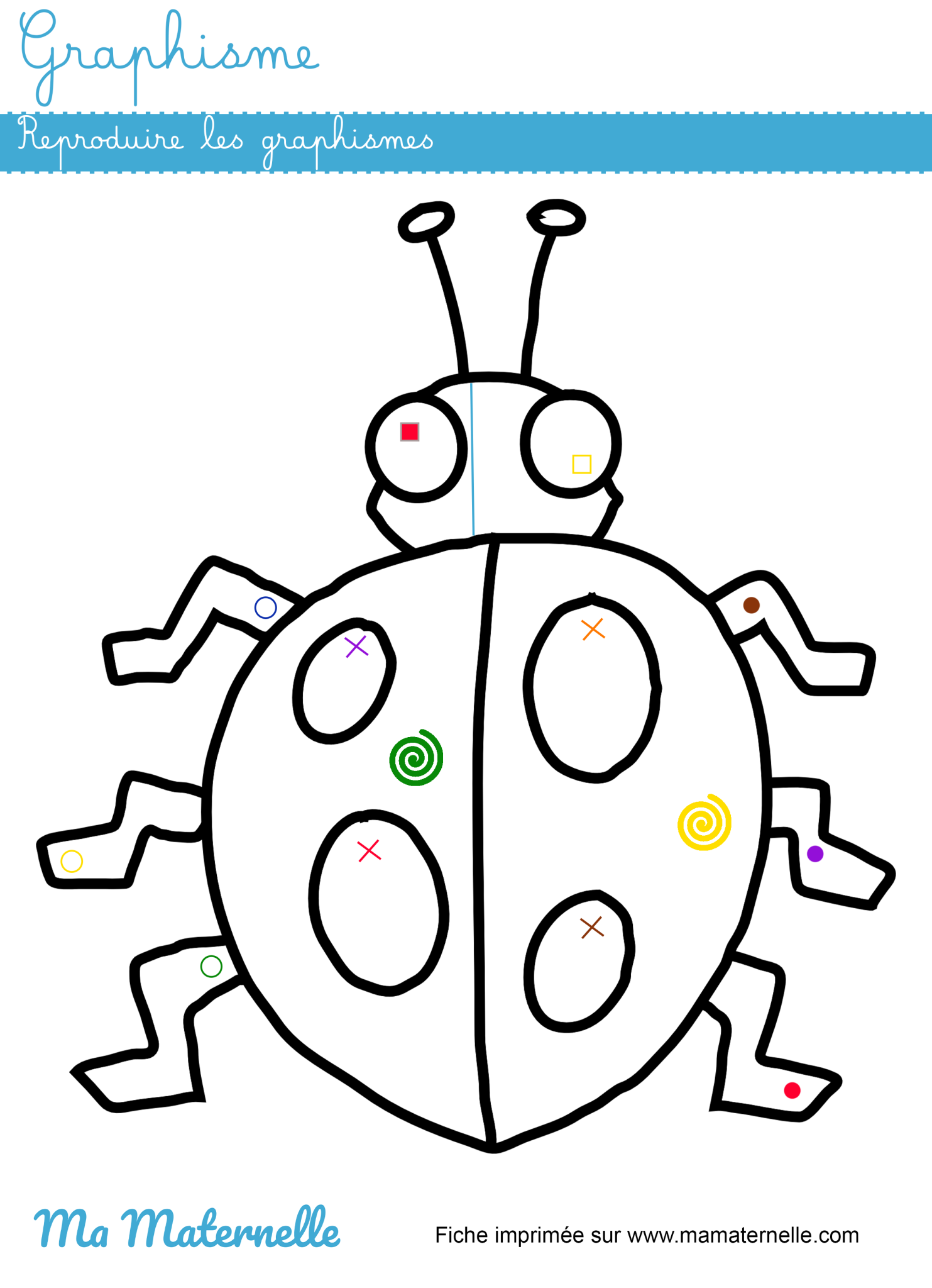 Graphisme : reproduire les graphismes - Ma Maternelle
