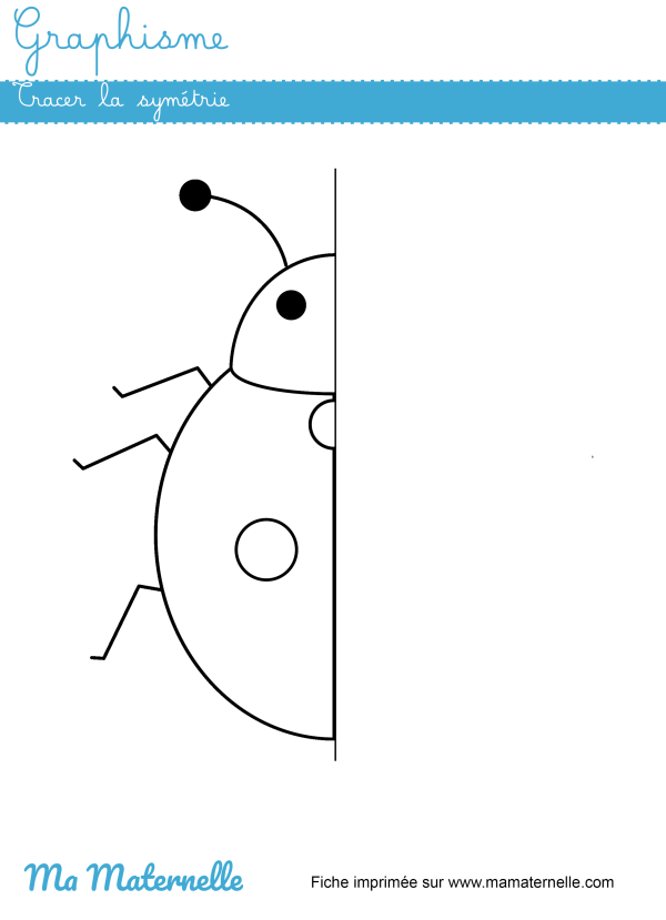 Graphisme : tracer la symétrie - Ma Maternelle