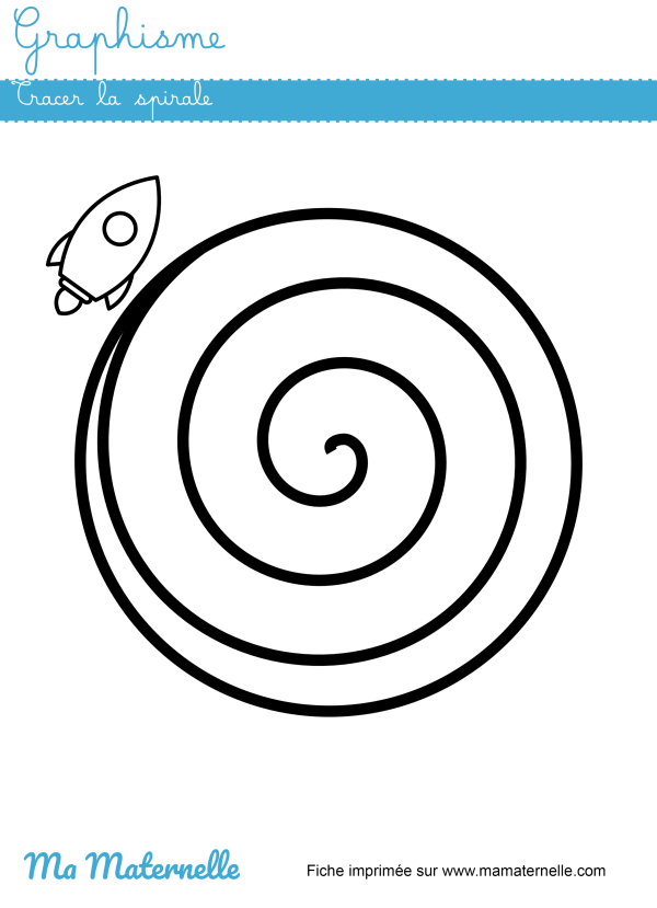 Graphisme : tracer la spirale - Ma Maternelle